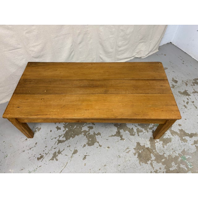 Antique English Pine Coffee Table | Chairish