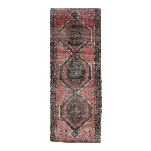 Turkish Hand-Knotted Red Runner | Chairish