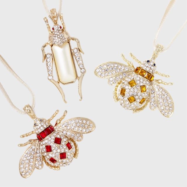 Jeweled Insect Clip Set - Set of 3 | Chairish