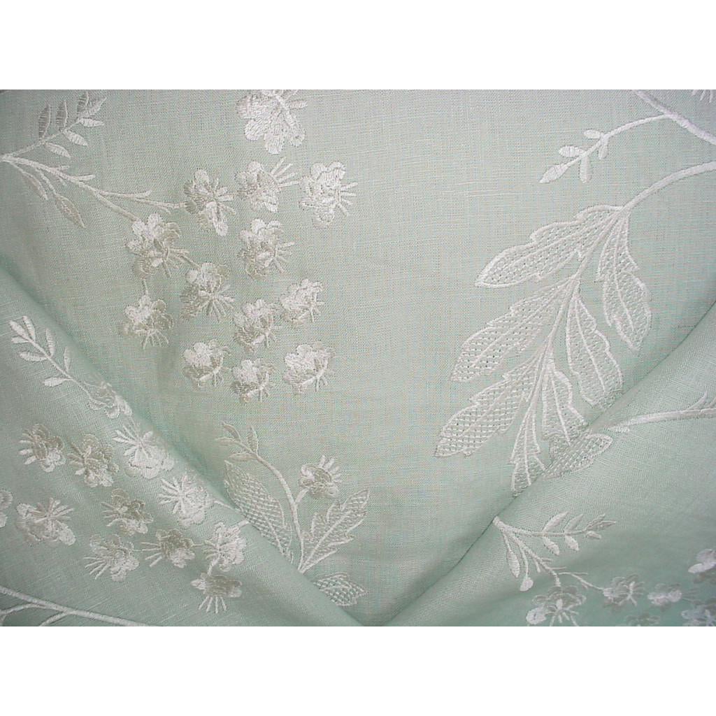 Brunschwig & Fils Oleander Linen Embroidered Upholstery Fabric- 2-1/4 ...