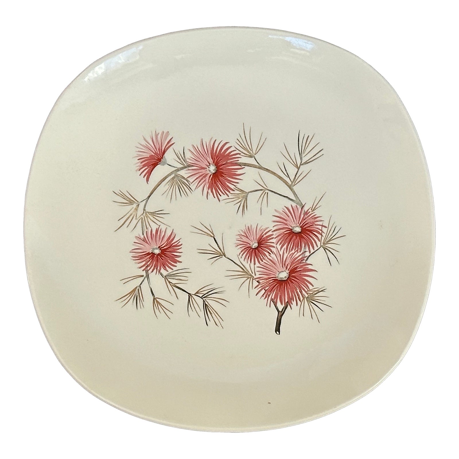 Mid Century Edwin Knowles China Serving Platter | Chairish