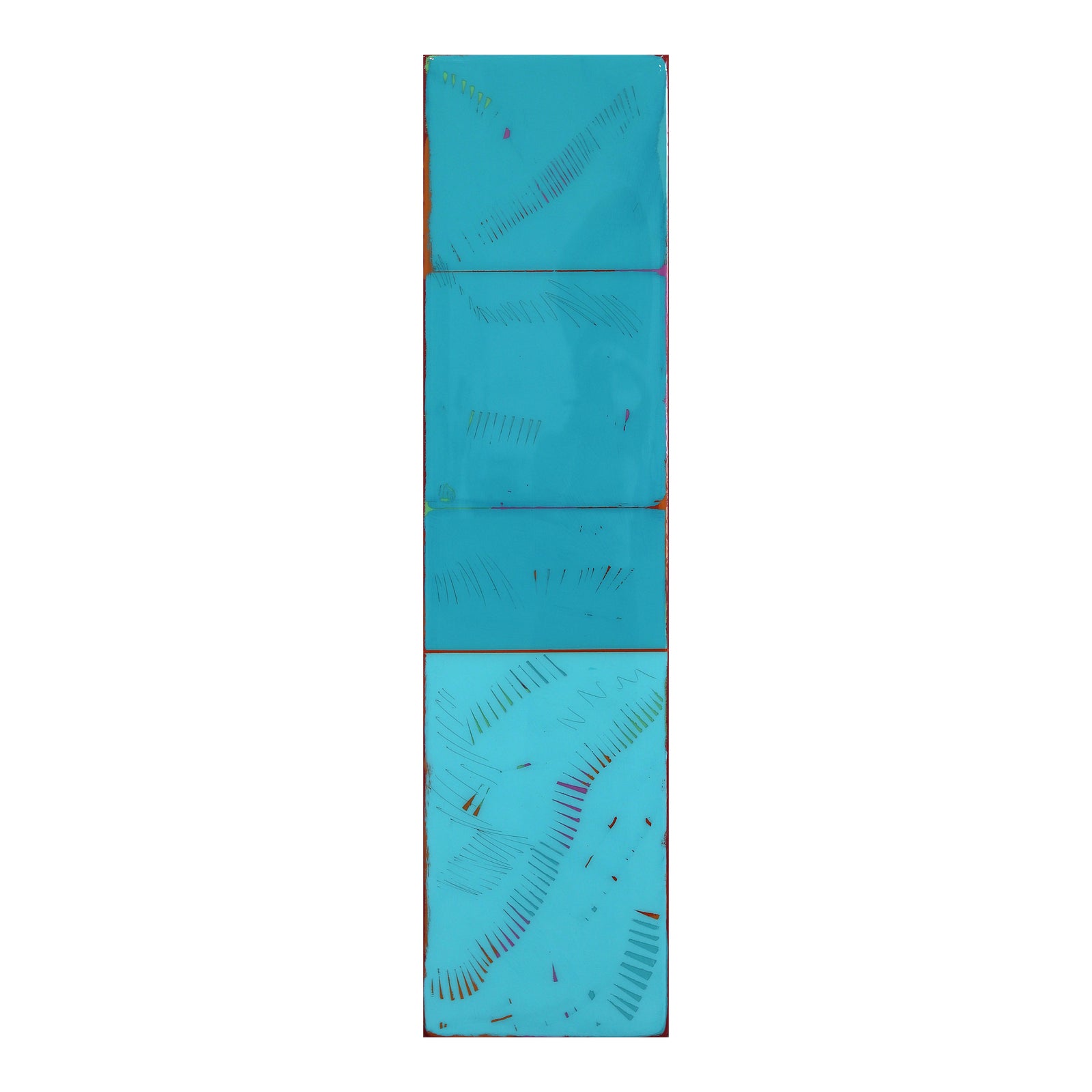 Sunspot 104 - Tall Modern Acrylic Two Tone Blue Resin Original Artwork ...