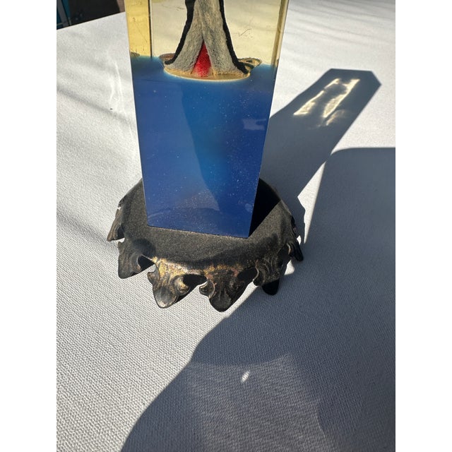 Vintage Asian Woman Lucite Figurine Display | Chairish