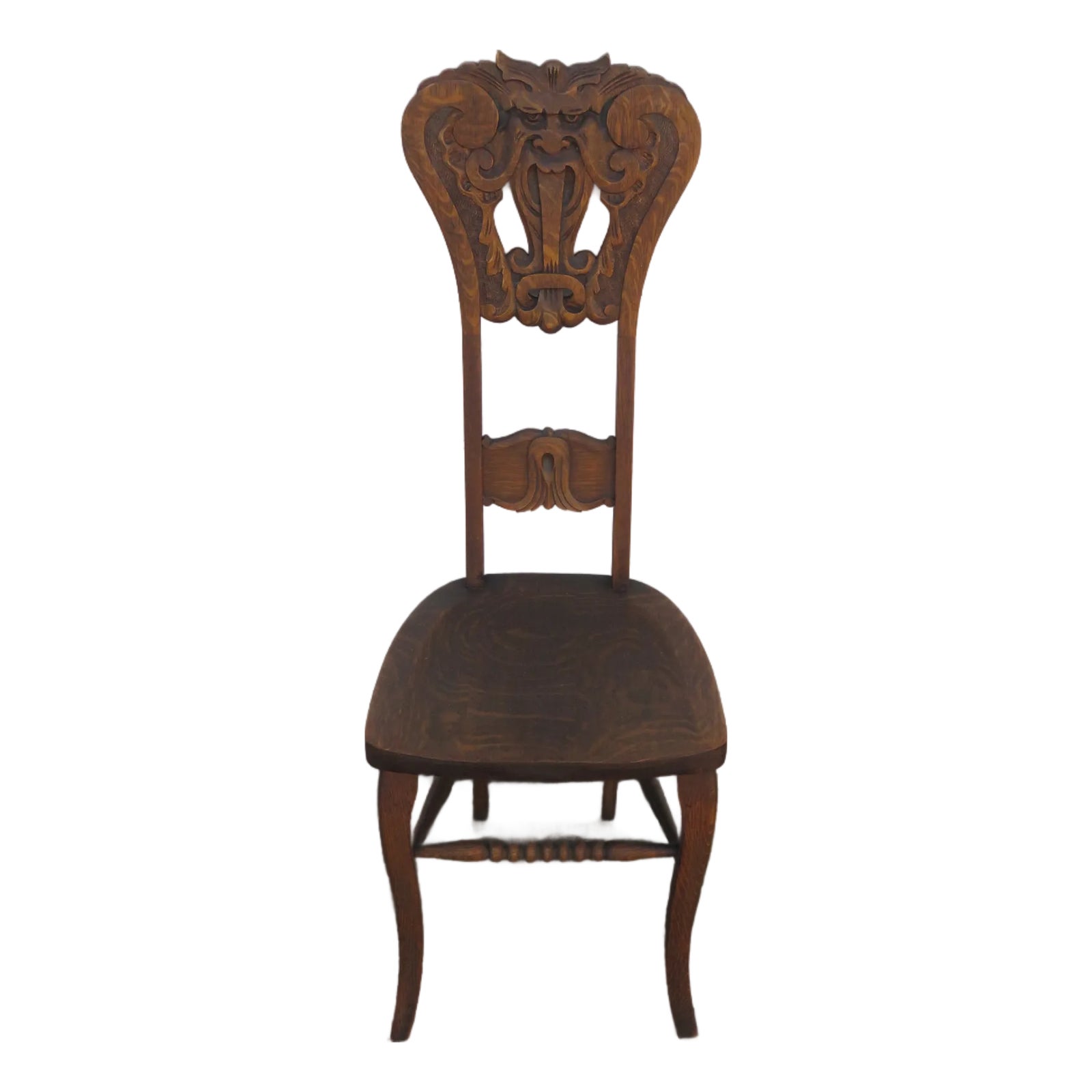 Michigan Chair Co Early 1880s Gothic Carved Side Accent Desk Chair 6123 ...