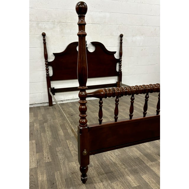 Vintage Full or Queen Convertible Colonial Four Poster Pediment ...