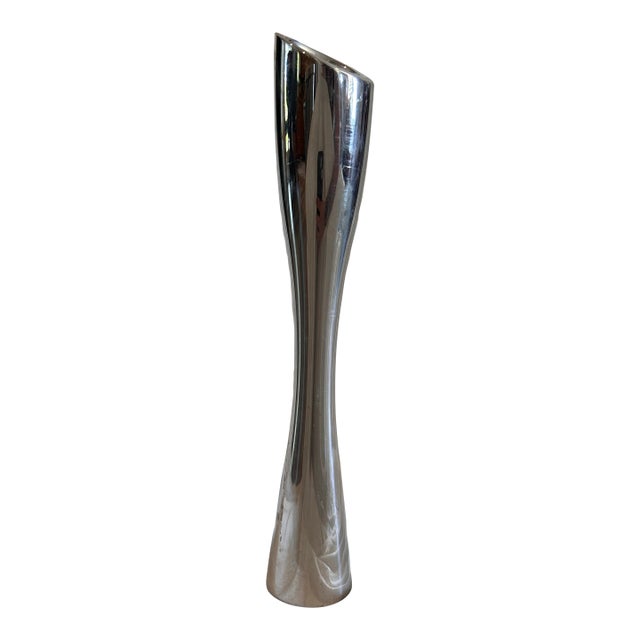 Vintage Nambe Studio Modernist Silver Bud Vase | Chairish