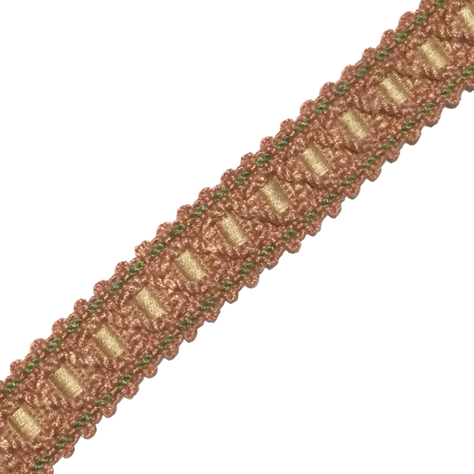 1980s Rose, Green and Ecru Braid Trim, Italy | Chairish