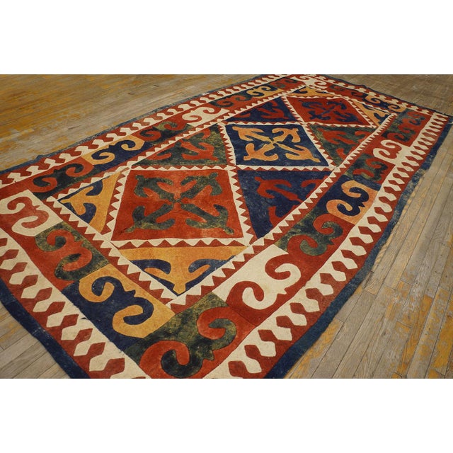 Late 19th Century Kirghiz Felt Shyrdak Carpet ( 6' X 12' - 188 X 365 ...