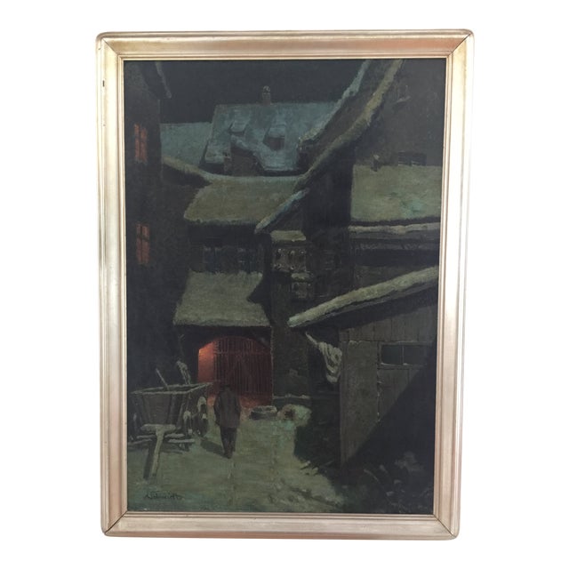 1960s Vintage Albert Schmidt Framed Oil Painting | Chairish