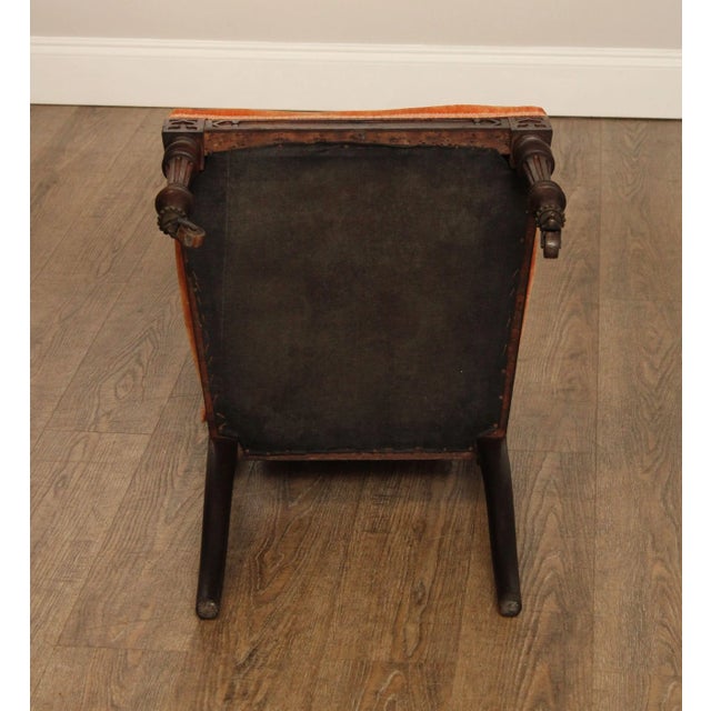 Gothic Revival Antique Carved Rosewood High Back Hall Chair | Chairish