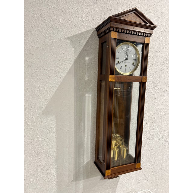 1990s Ethan Allen Grandfather Wall Clock | Chairish