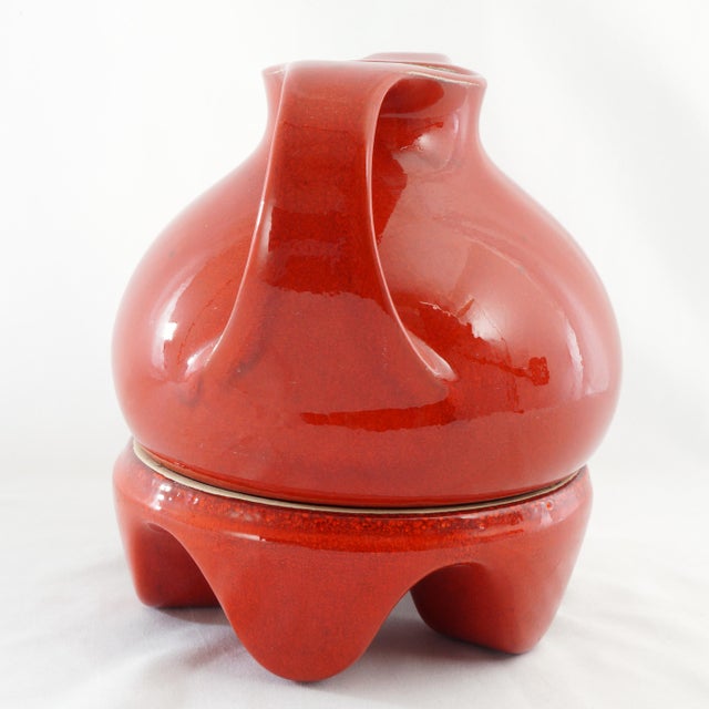 MCM West German Bay Keramik Ceramic Pitcher and Stand Set 1960's | Chairish