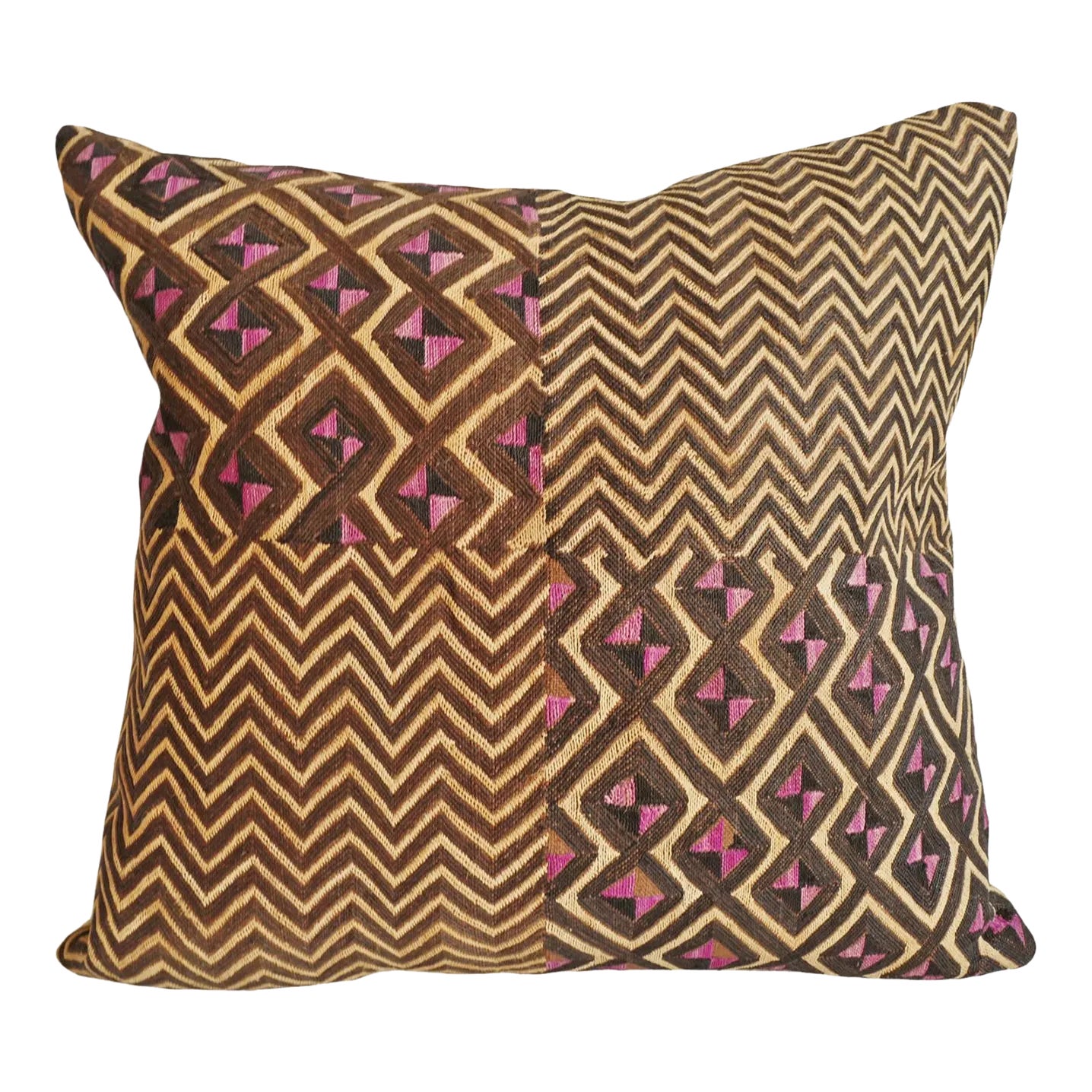 Kuba Grass Textile Pillow | Chairish