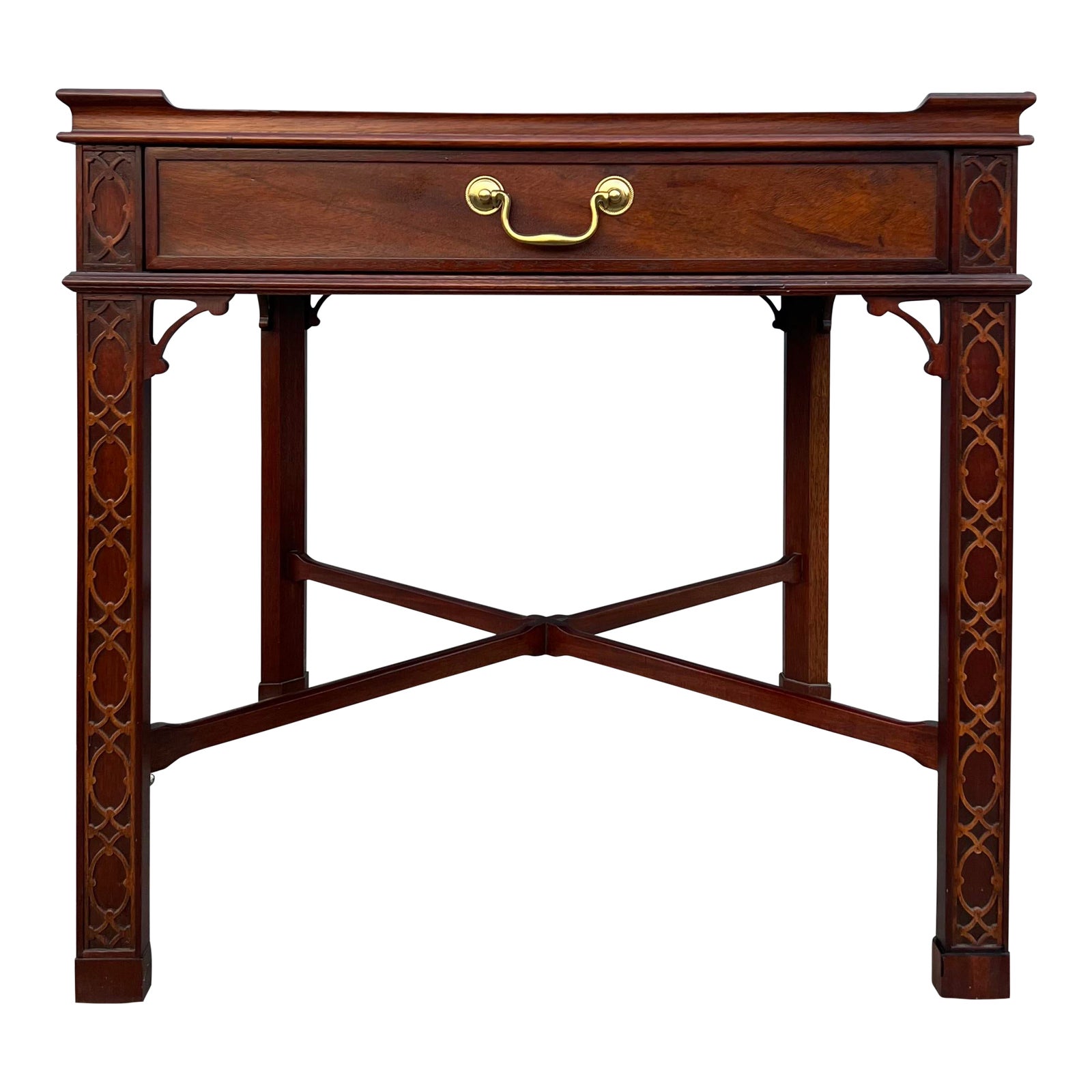 Baker Furniture Chinese Chippendale Lamp Table | Chairish