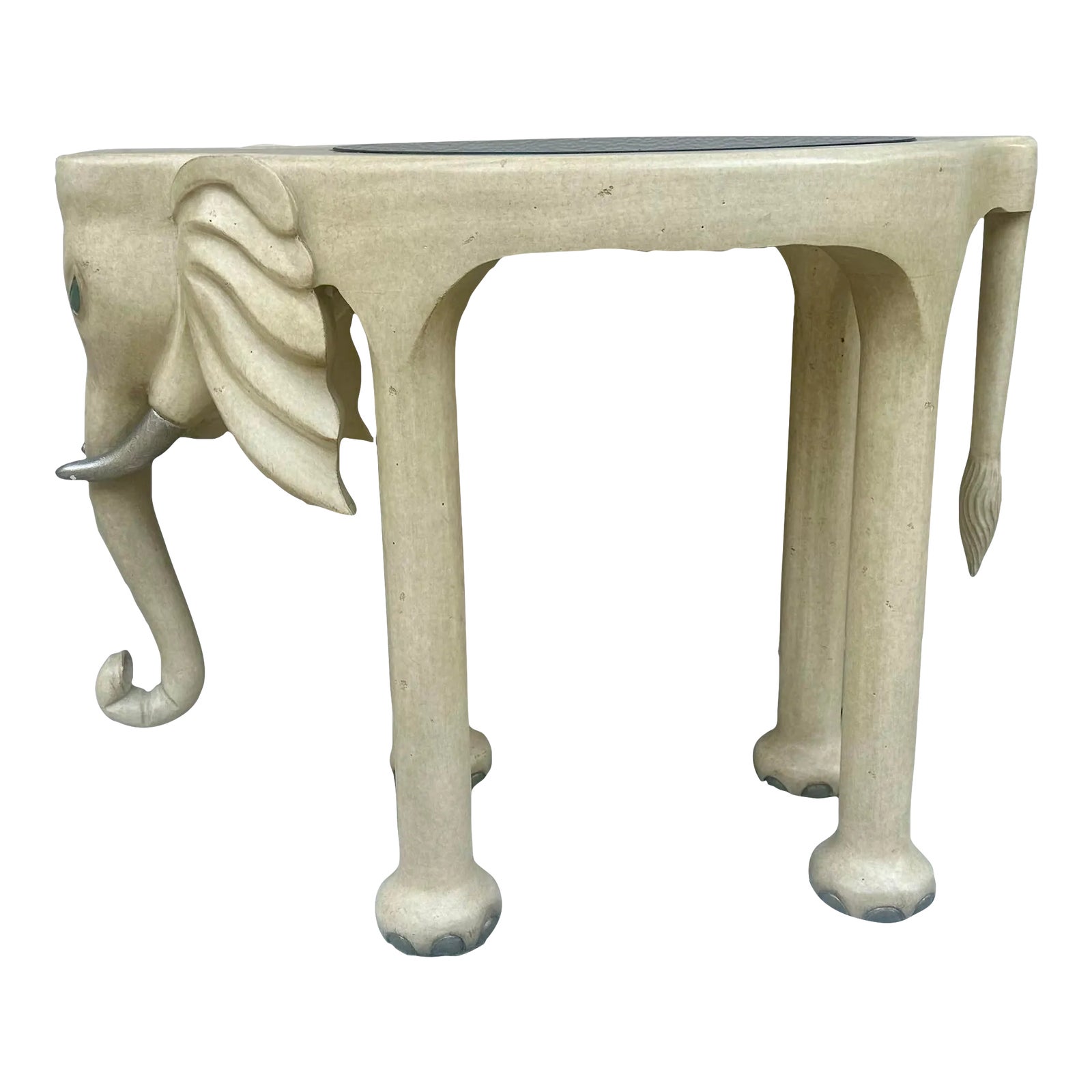 Vintage Marge Carson Elephant End Table | Chairish