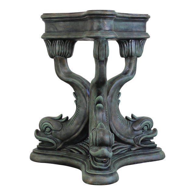 Vintage Terracotta Koi Fish Table Base | Chairish