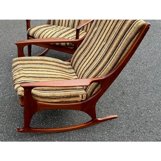 Pair of Danish Teak Mid-Century Modern Rocking Chairs Original ...