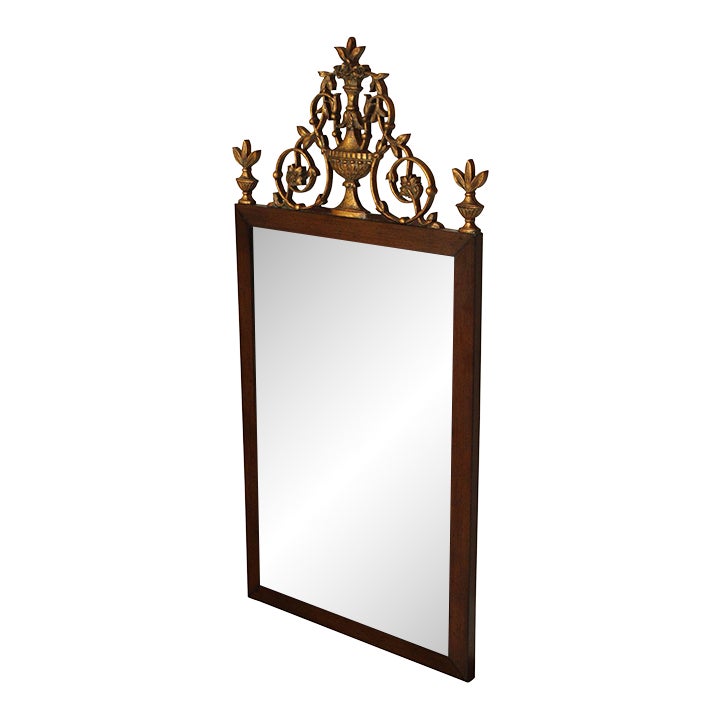 John Widdicomb Adam Style Mahogany And Partial Gilt Wall Mirror | Chairish