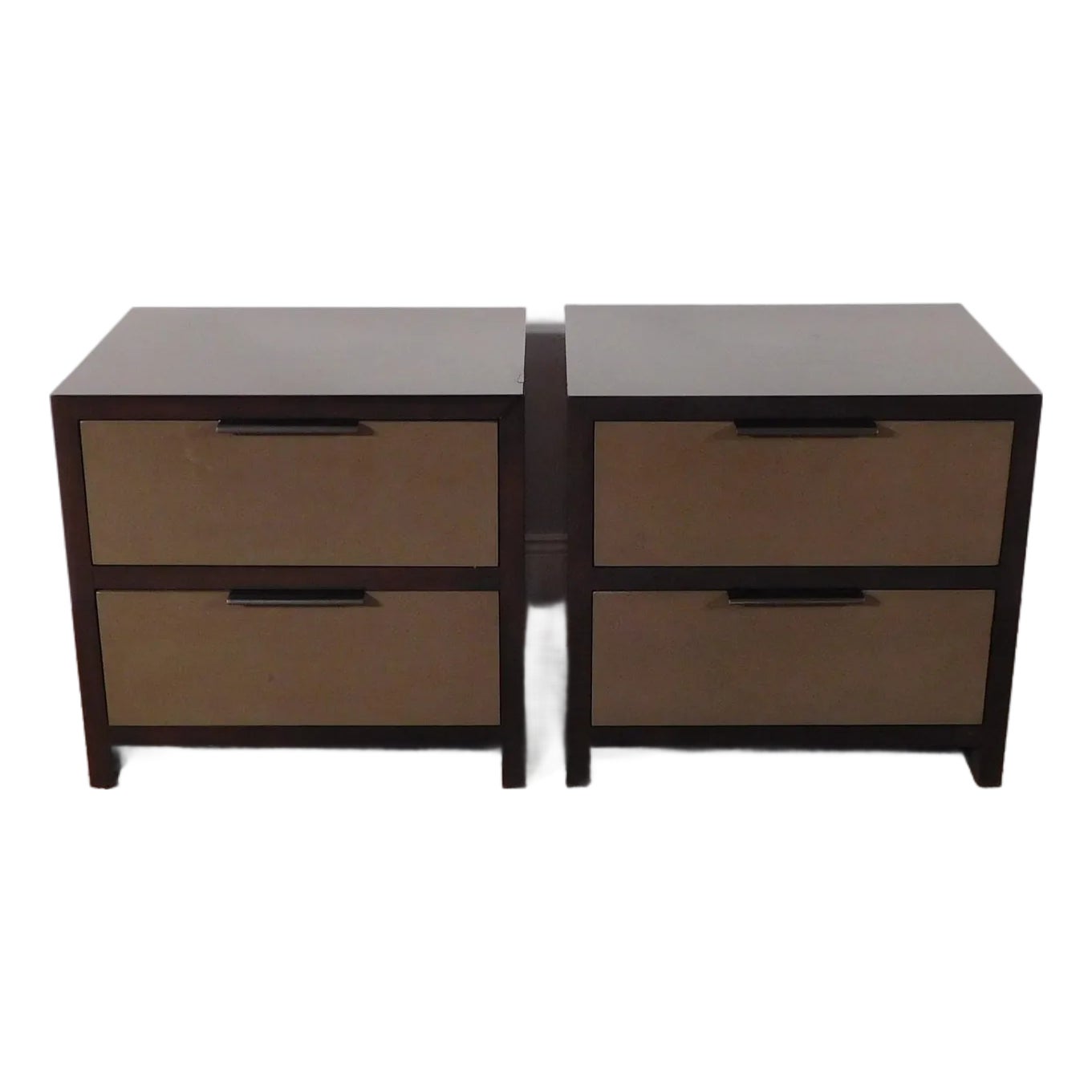 Pair Theodore Alexander Ta Studio Modern Grayson Nightstands | Chairish