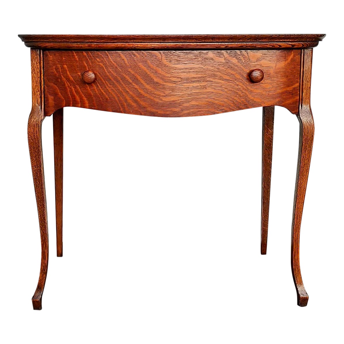 Antique Early American Oak Table With Drawer Early 20th Century | Chairish
