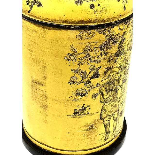 1950s Vintage Frederick Cooper French Tea Canister Tole Lamp | Chairish