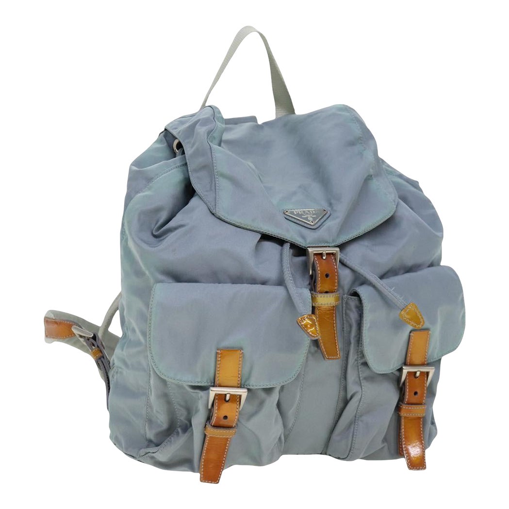 Prada Backpack Nylon Blue Auth 77354 | Chairish