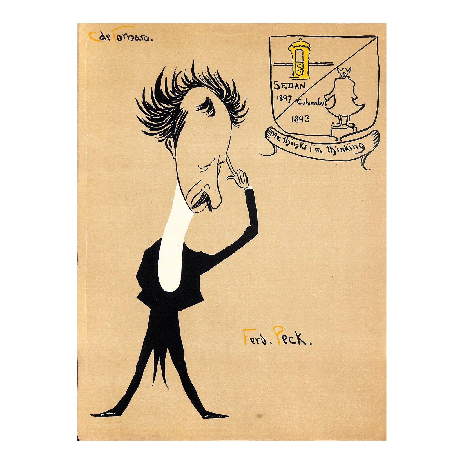 Mid 20th Century Ferd Peck by Carlo De Fornaro Reproduction Print ...
