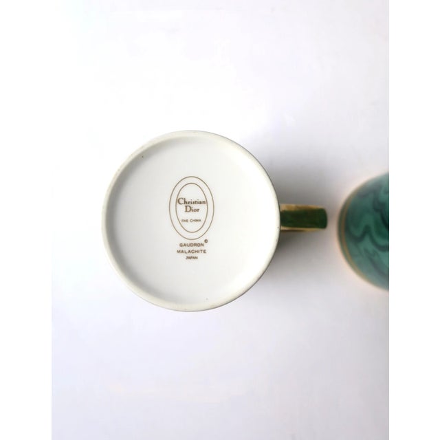 Christian Dior Malachite Porcelain Coffee Tea Cups, Pair | Chairish