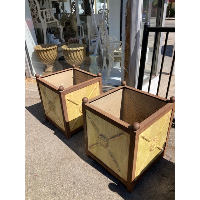 Madeline Anduze Orangerie Planter Box Yellow Glazed Terracotta-2 | Chairish