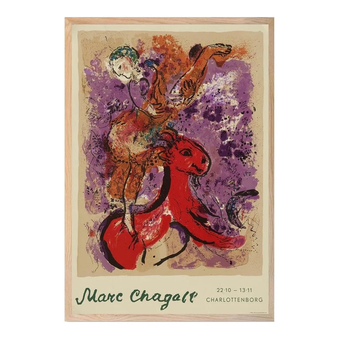 1960s Marc Chagall L’écuyère Au Cheval Rouge Exhibition Poster | Chairish