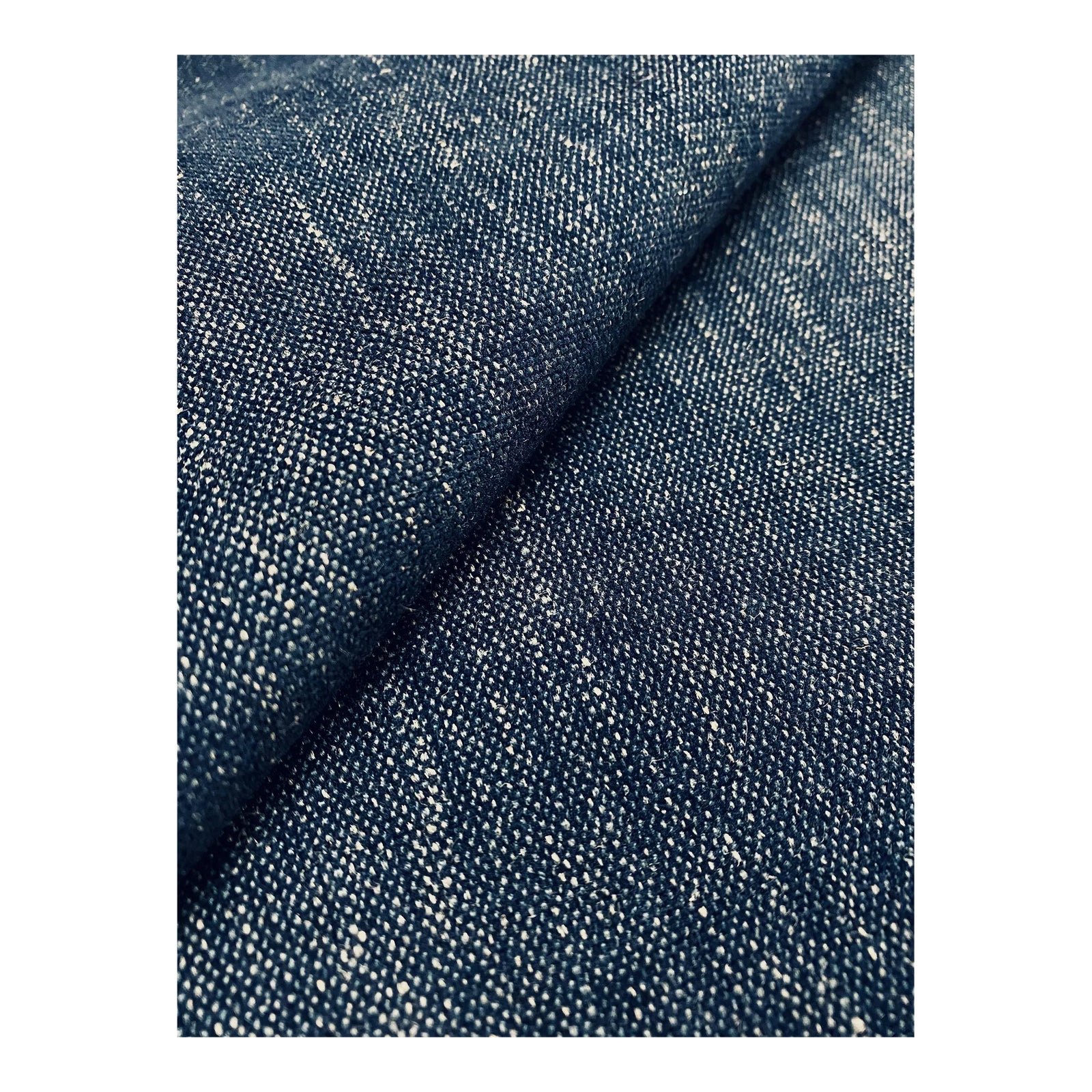 Navy Blue Chenille Water & Stain Resistant Upholstery Fabric | Chairish