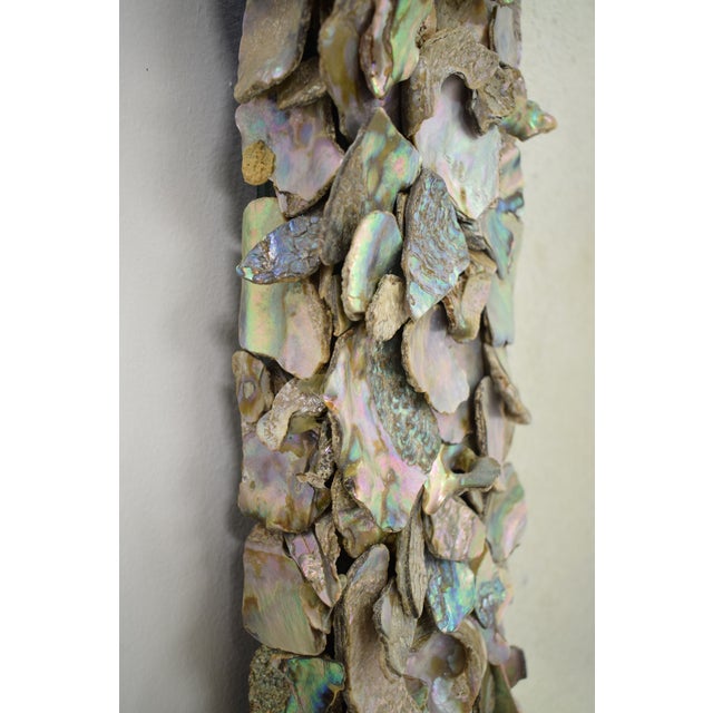 Large Tony Duquette Style Abalone Framed Mirror | Chairish