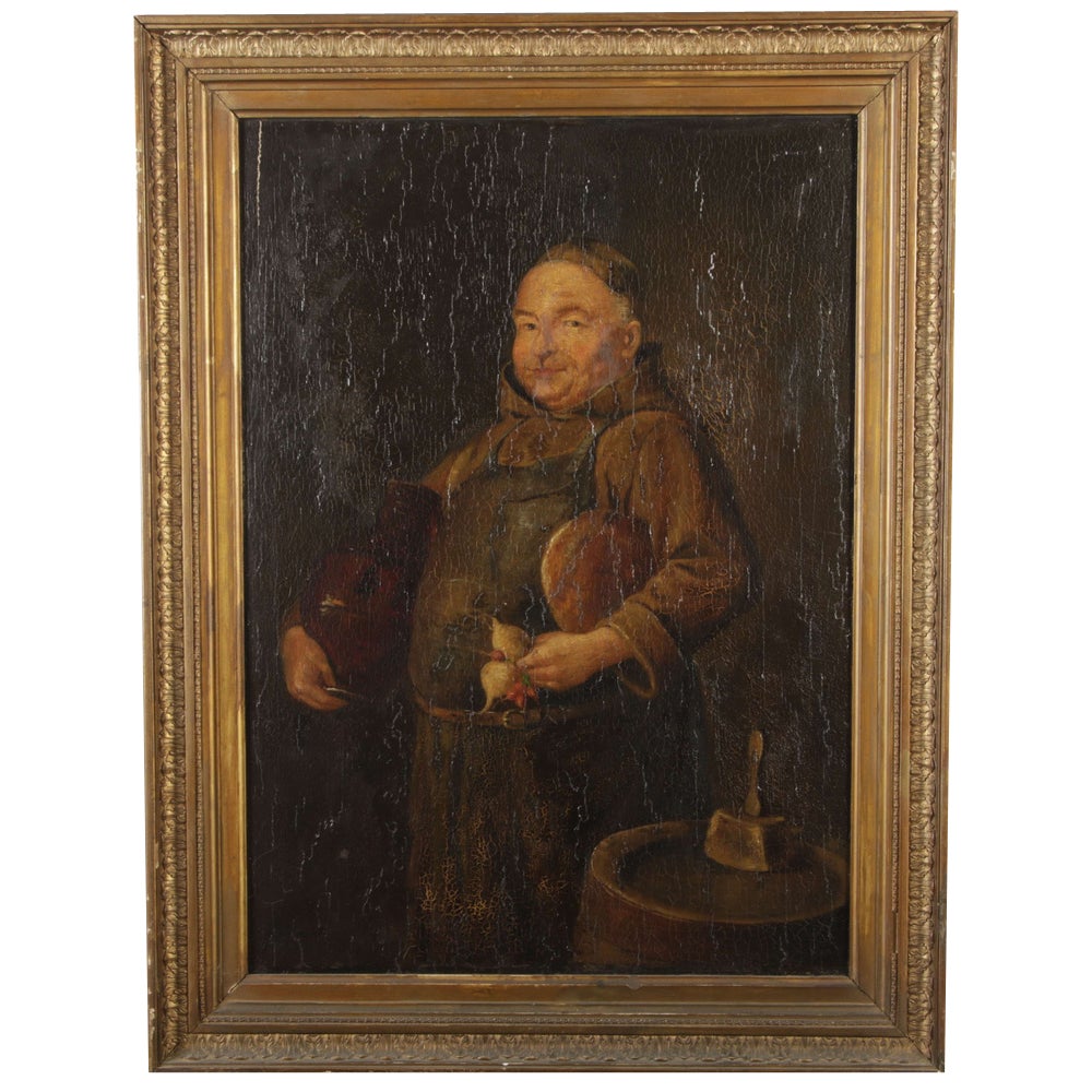 Rob Eckhardt after Grützner, Bruder Kellermeister, 1900, Oil Painting ...