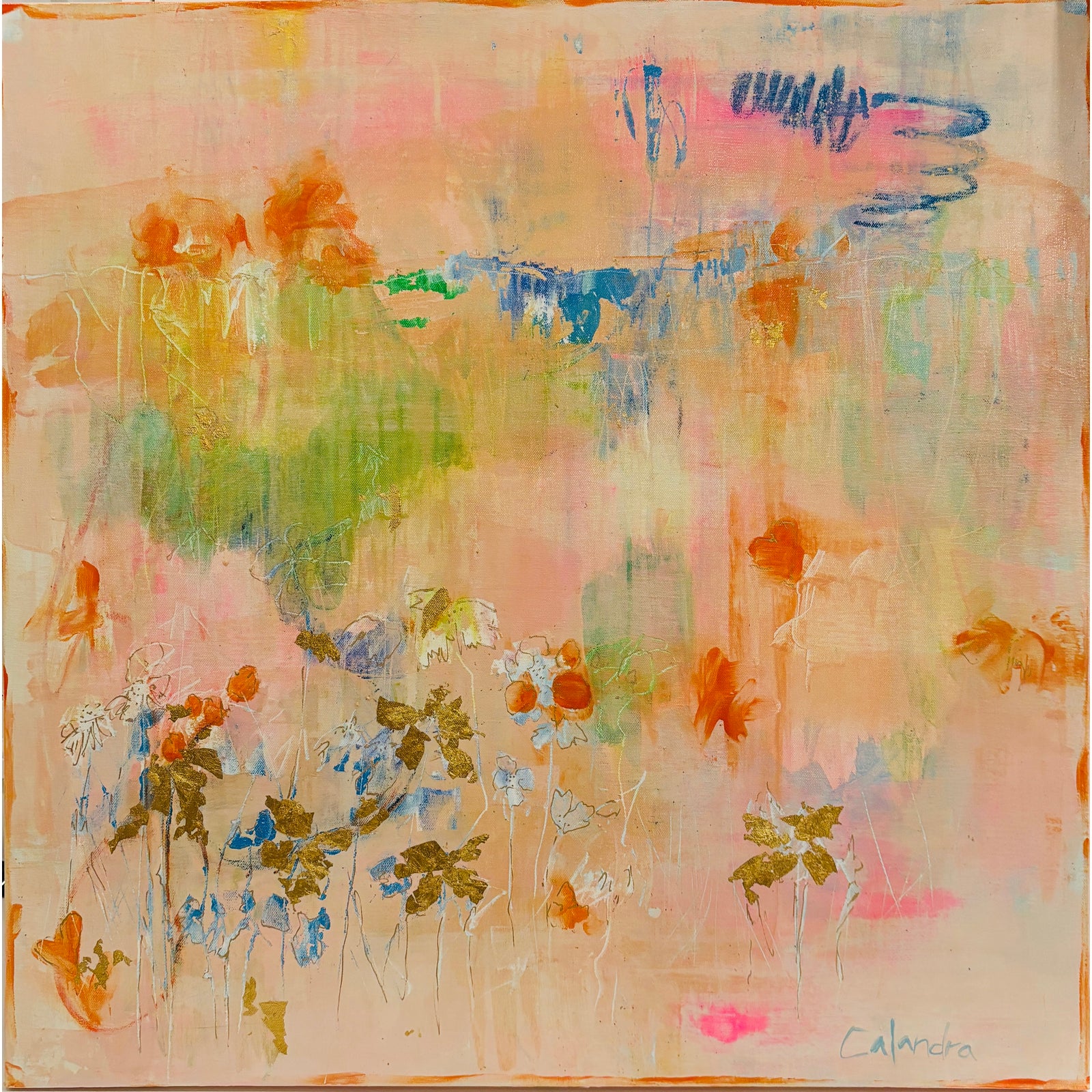 "Day Tripping" Abstract Landscape Painting by Amy Calandra | Chairish