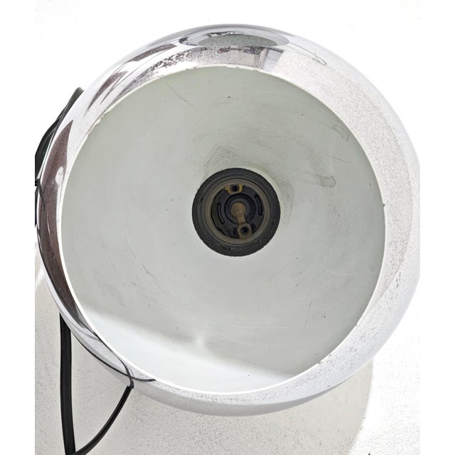 Mid-Century Modern Chromed Metal and Brown Enameled Aluminum Table ...