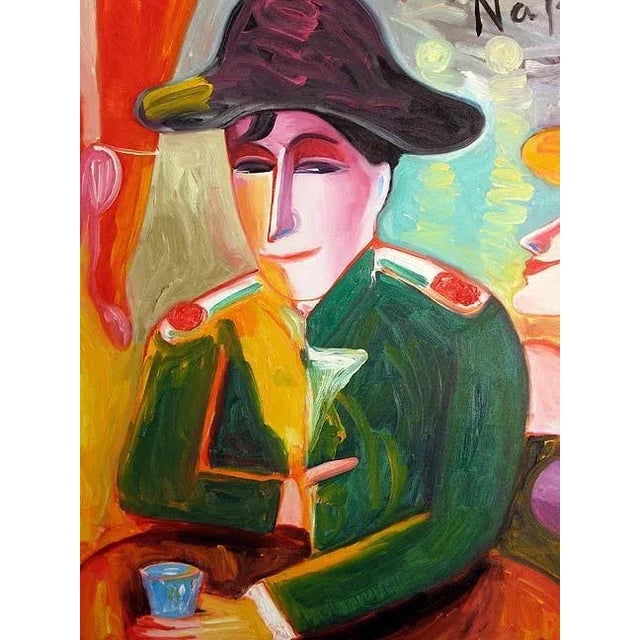 Earl Linderman "Café Napoleon" Original Oil Painting on Canvas | Chairish