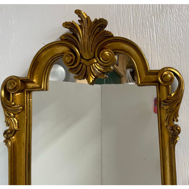 Vintage Hollywood Regency Gilt Gold Frame Mirror | Chairish