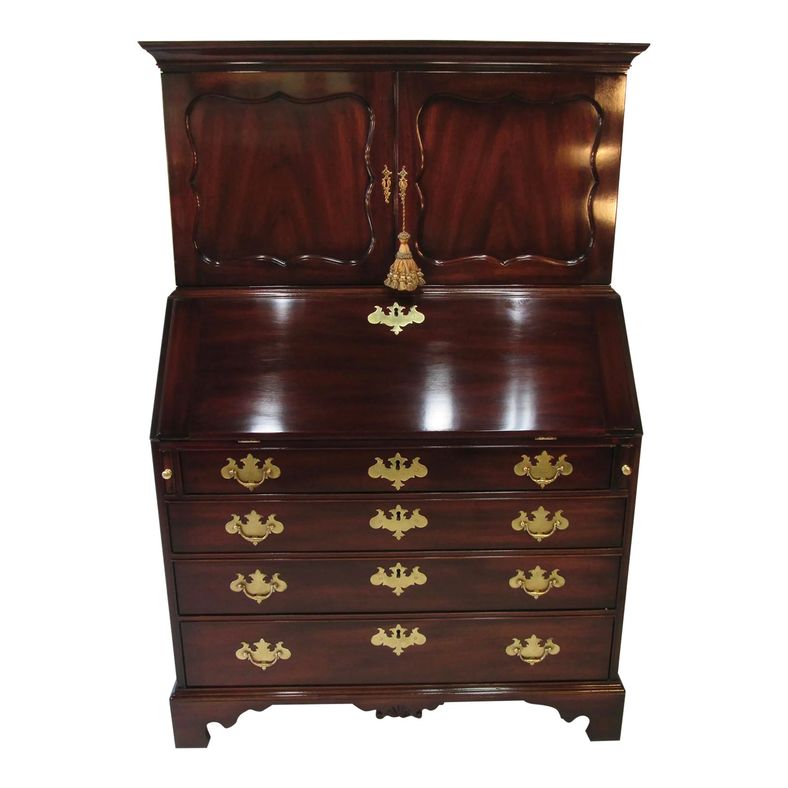 1970s Mahogany Kittinger Cw 1 Secretary | Chairish