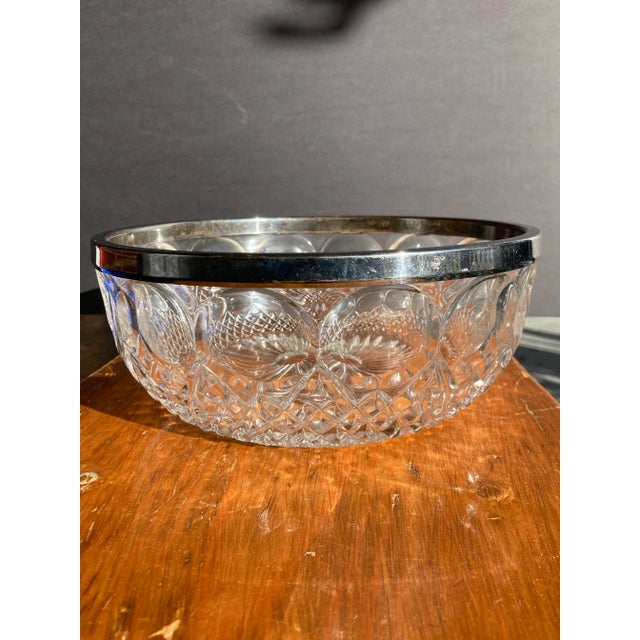 1940s Dreka Hand Cut Italian Lead Crystal Bowl | Chairish
