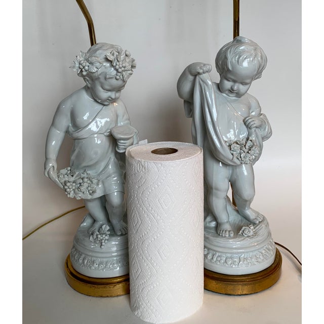 Early 19th Century J D’Aste Capodimonte Bacchus Lamps - a Pair | Chairish
