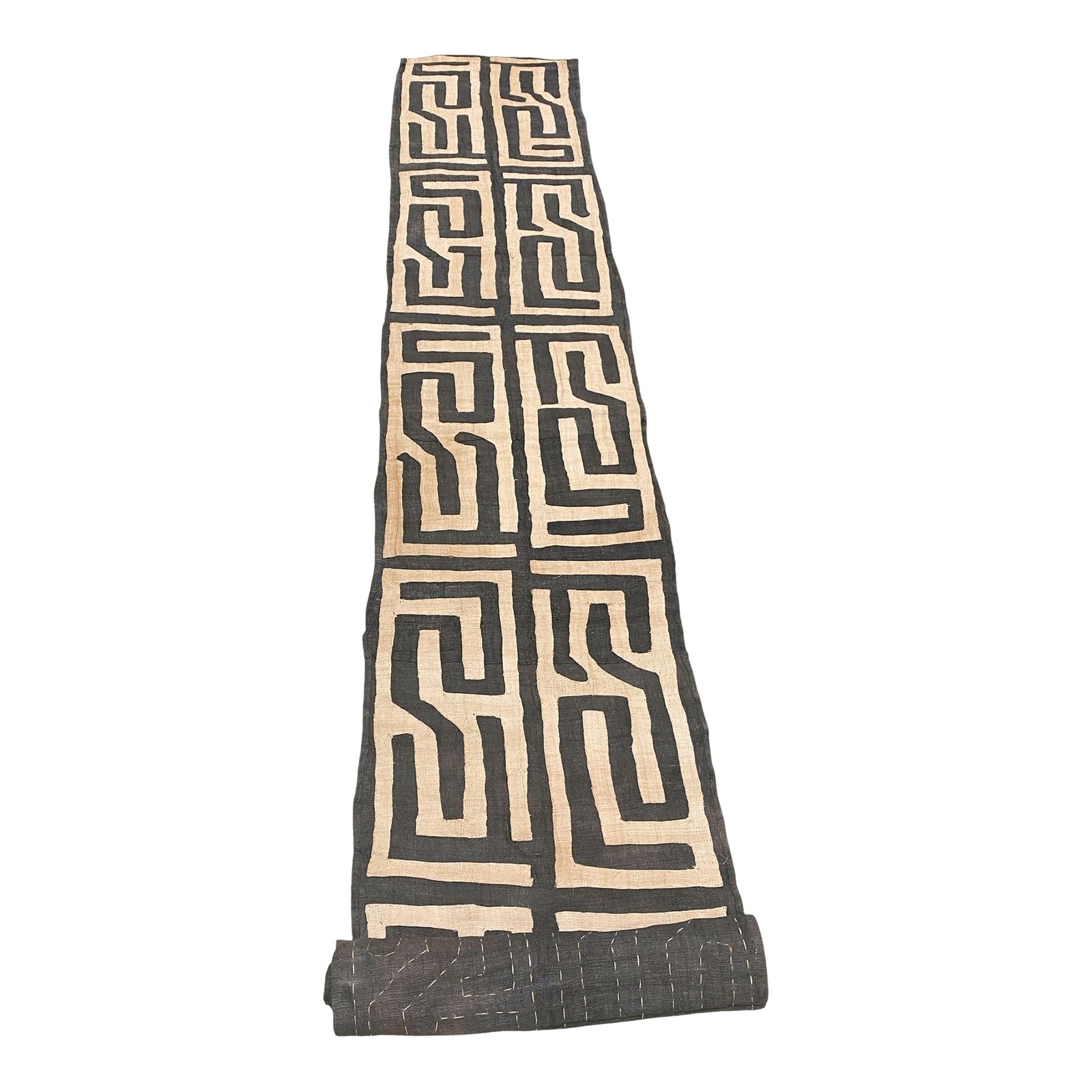 Vintage African Kuba Cloth Raffia /Textile Zaire 124" | Chairish