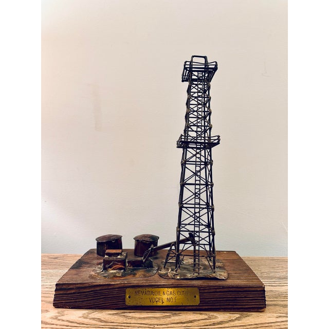 Vintage Don Graff Signed Brutalist Mixed Metals Oil Rig Tower Nevada ...