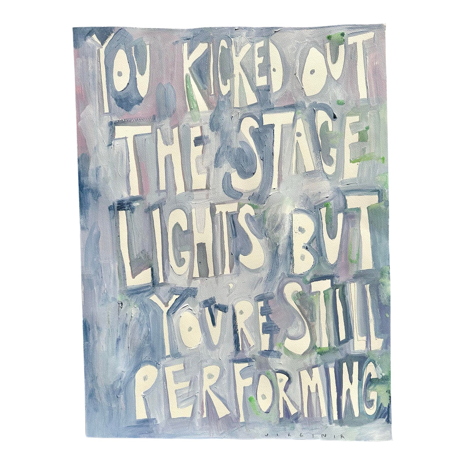 Kicked Out the Stage Lights Painting by Virginia Chamlee | Chairish