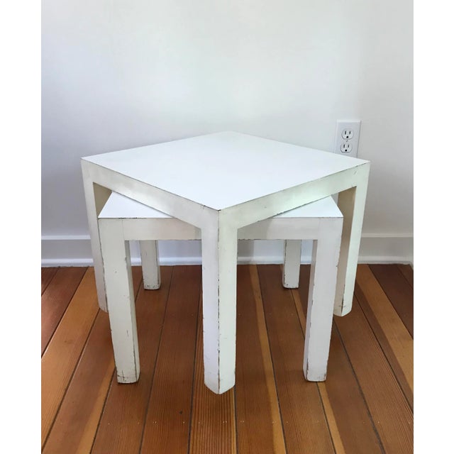 Vintage 1970s Parsons Side Tables ~ Pair | Chairish