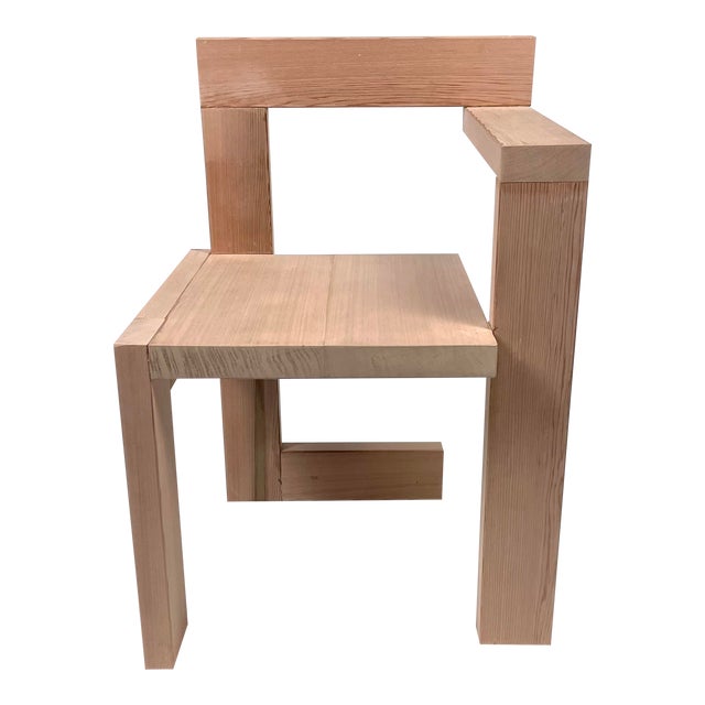Gerrit Rietveld Sculptural Steltman Chair in Cedar for Indoor and ...