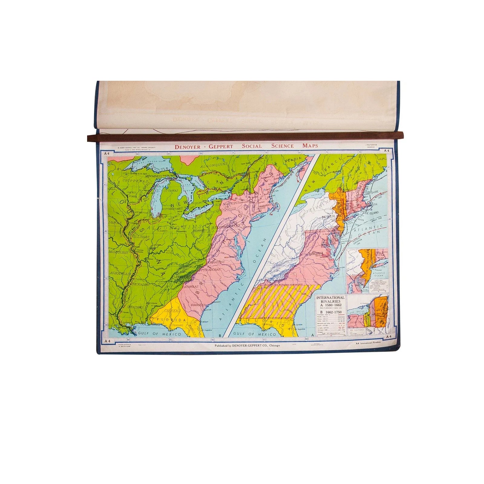 Vintage Denoyer Geppert Map | Chairish