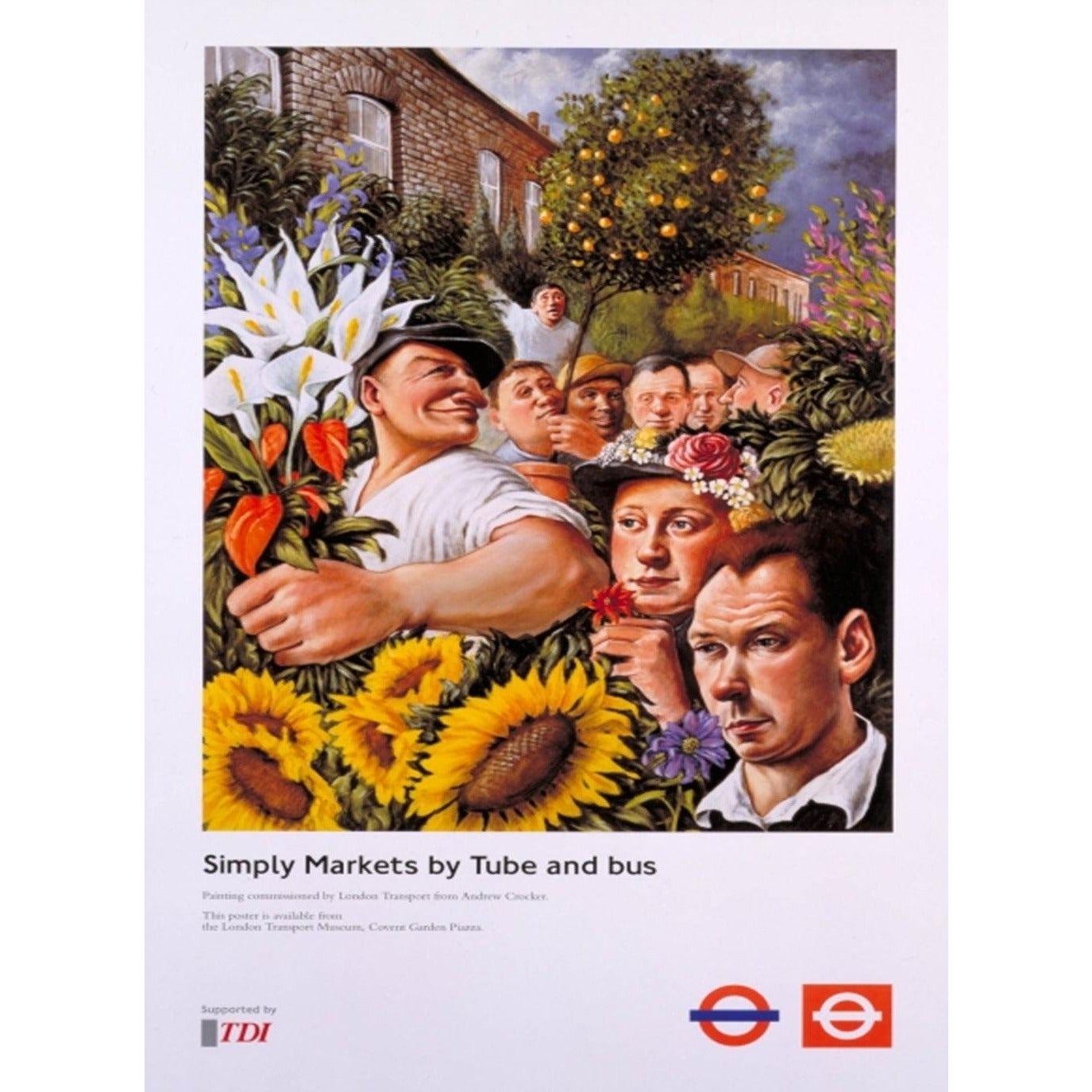1998 Tfl Simply Markets by Tube and Bus Poster | Chairish