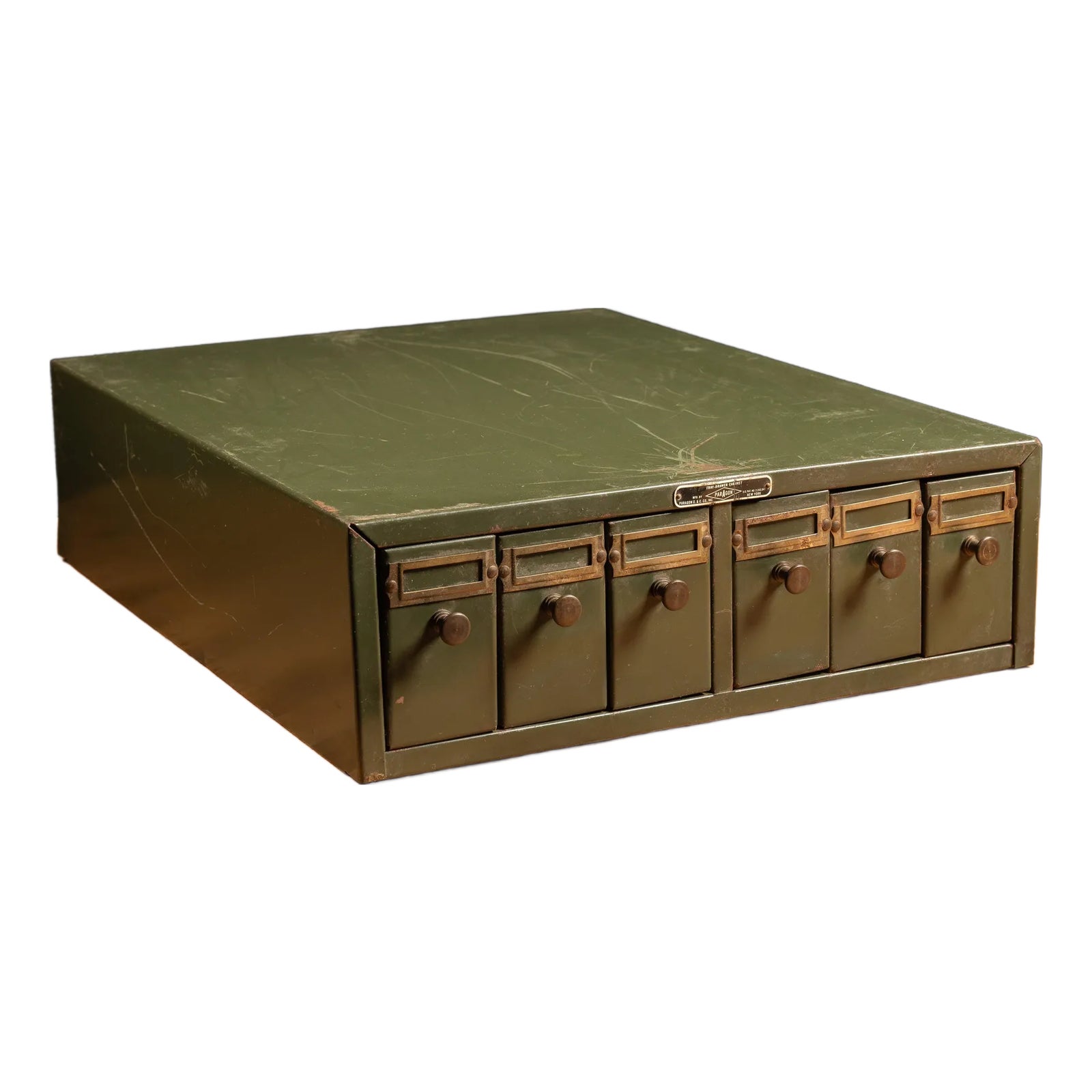 1940s Vintage Industrial Microscope Slide Cabinet | Chairish