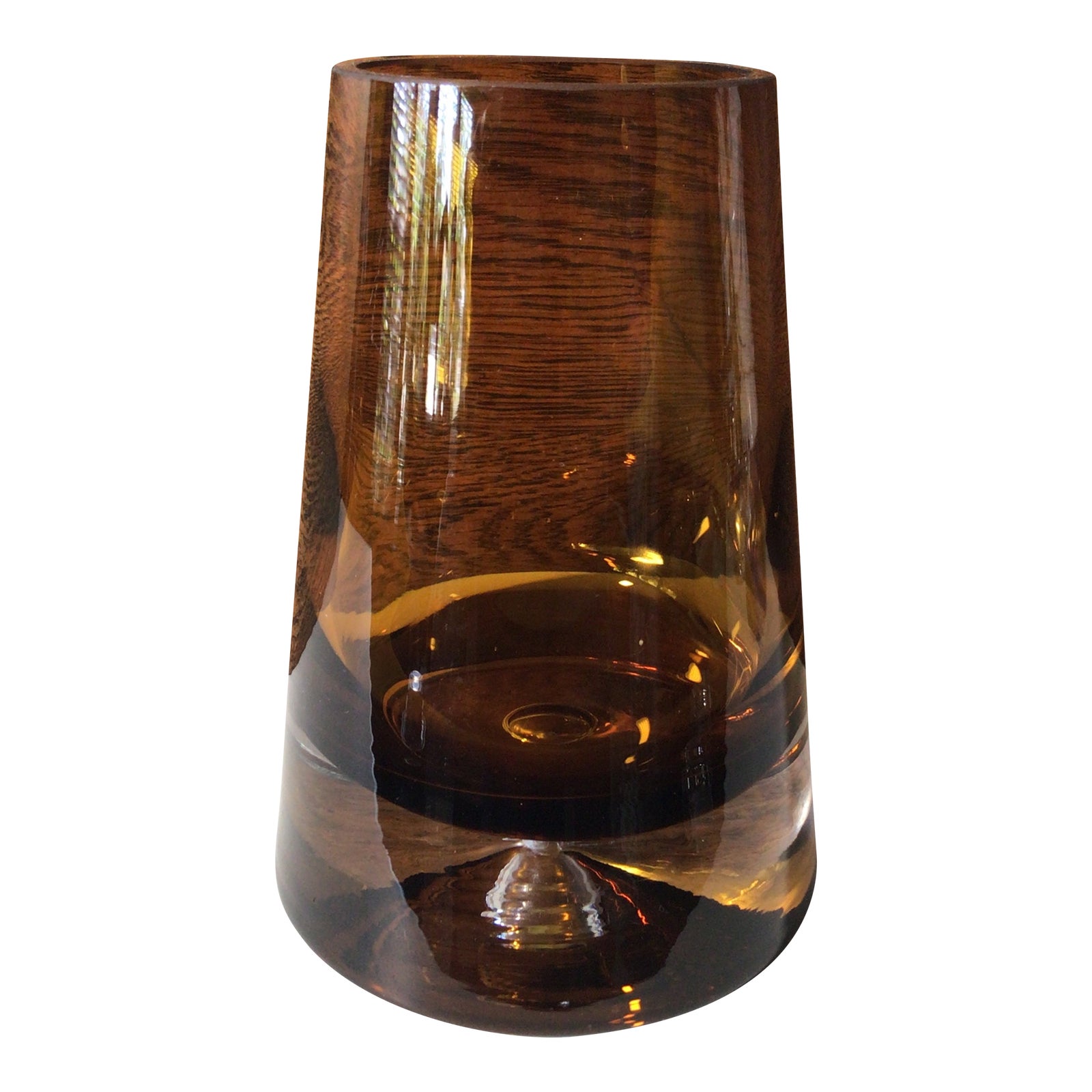 Vintage Svensk Form Swedish Bo Borgstrom Design Amber Glass Bubble ...