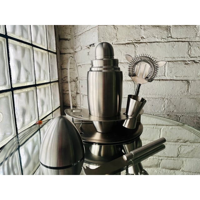 1990s Space Age Cocktail Set in Caddy- 6 Pieces | Chairish